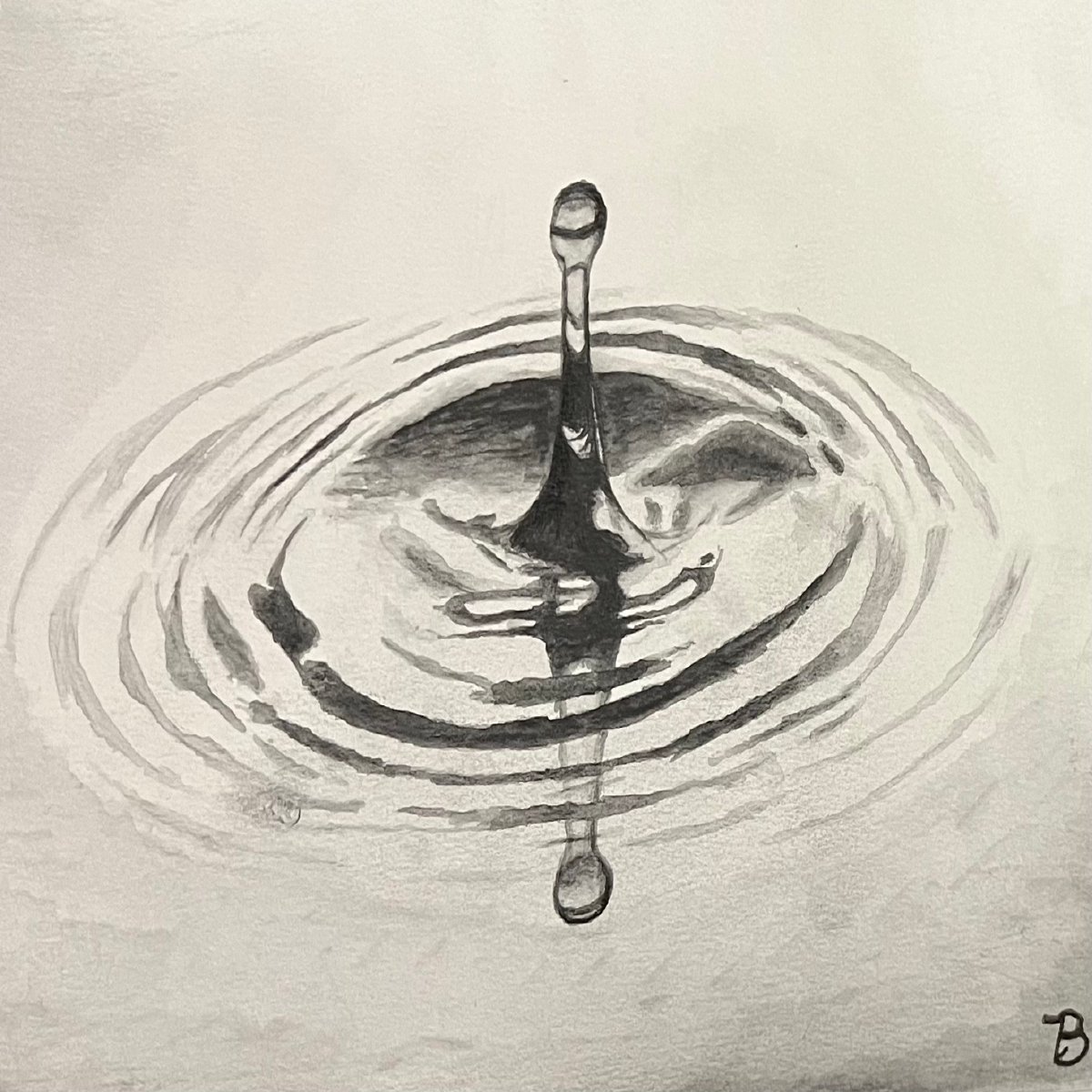 Drip - Water Soluble Pencil Painting by Ben Young